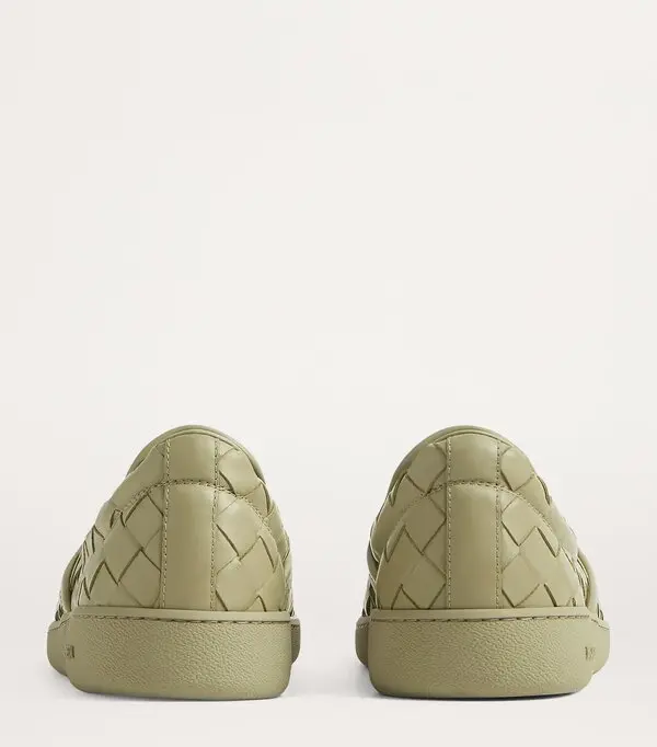 Bottega Veneta Leather Intrecciato Sawyer Sneakers - Green