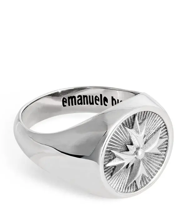 Emanuele Bicocchi Sterling Signet Ring - Silver