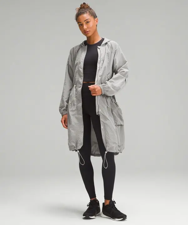 Lululemon Lightweight Woven Long Jacket - Silverstone