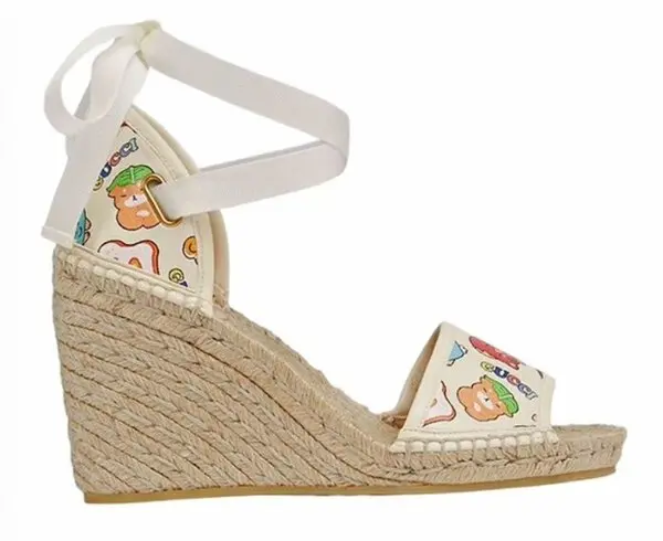 Gucci Animal Print Espadrille - White