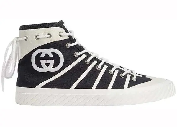Gucci Gg Tortuga High-top Sneakers - Black/white