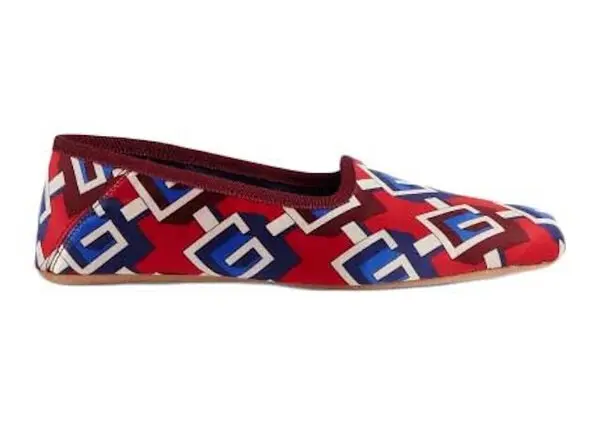 Gucci Graphic Print Slippers - Red