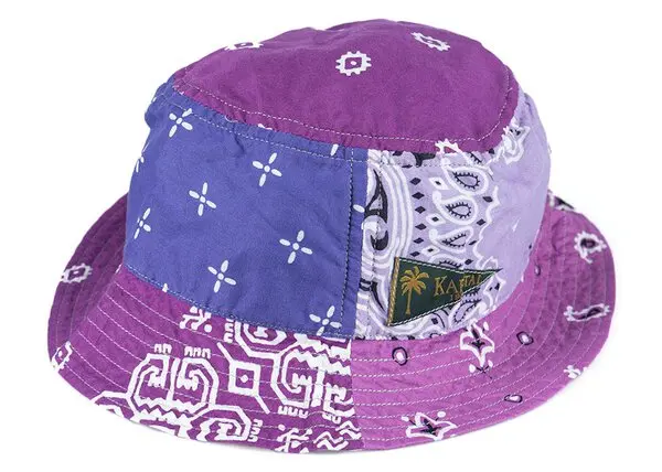 Kapital Bandana Patchwork Bucket Hat - Light Purple