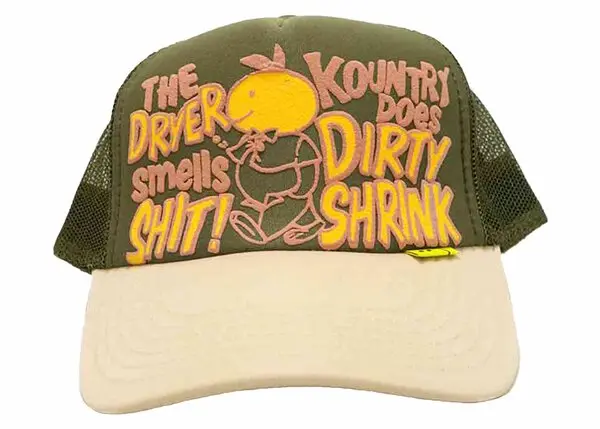 Kapital Kountry Dirty Shrink Trucker Cap - Khaki/natural