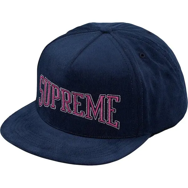 Supreme Dotted Arc 5-panel Cap - Navy Blue