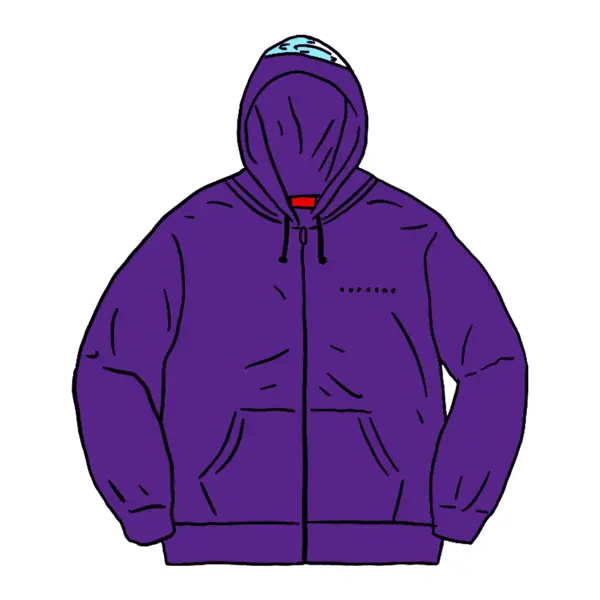 Supreme Globe Zip Up Hooded Sweatshirt