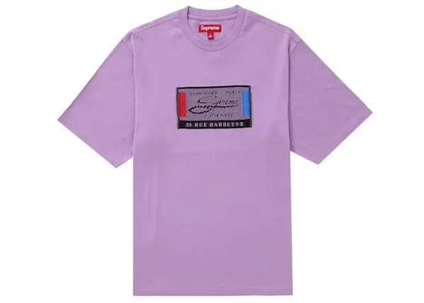 Supreme Intarsia Label Short Sleeve Top - Purple
