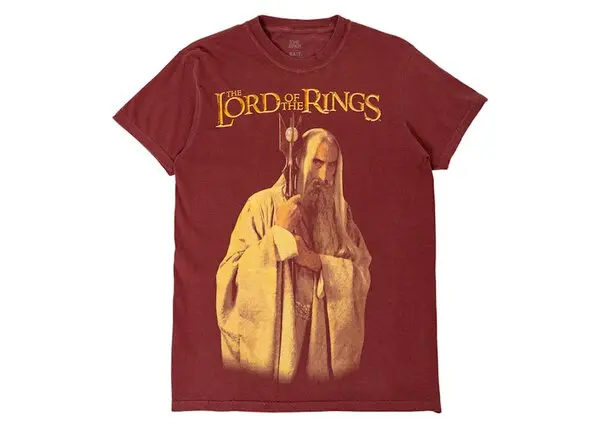 BAIT X Lord Of The Rings Saruman Tee Shirt - Burgundy