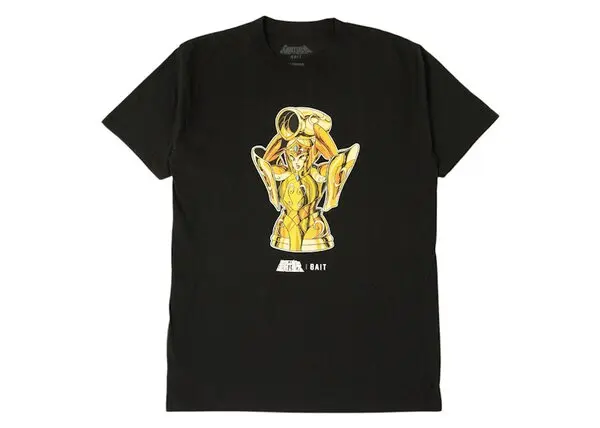 BAIT X Saint Seiya Aquarius Gold Tee Shirt - Black