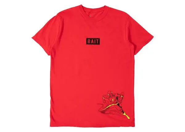 BAIT X The Flash Logo Flash Tee Shirt - Red