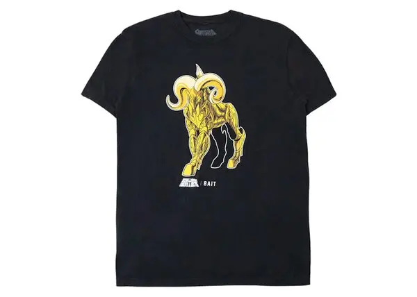BAIT X Saint Seiya Ares Gold Foil Tee Shirt - Black