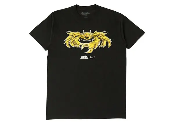 BAIT X Saint Seiya Cancer Gold Tee Shirt - Black