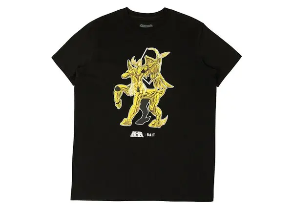 BAIT X Saint Seiya Saggitarius Gold Tee Shirt - Black