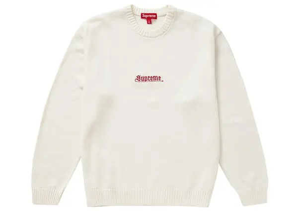 Supreme Old English Sweater - Ivory