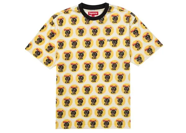 Supreme Black Cat Short Sleeve Top