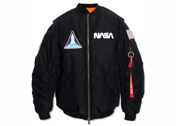 Balenciaga X Nasa Bomber Jacket - Black