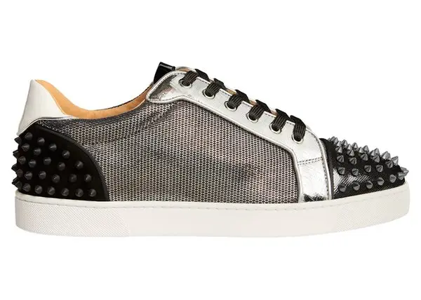 CHRISTIAN LOUBOUTIN Seavaste 2 Orlato Flatin - Silver/black