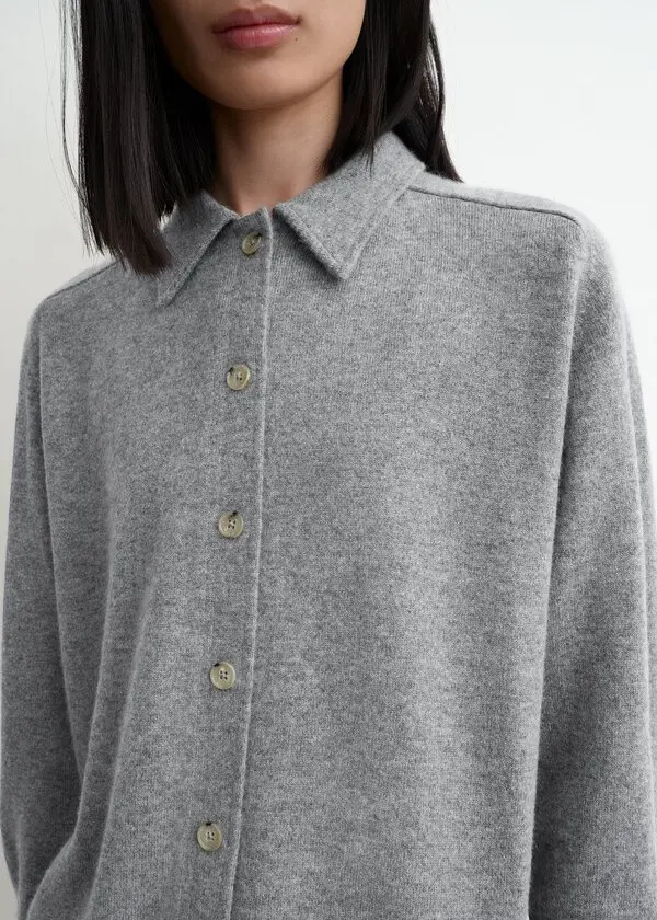 TOTEME Raglan-sleeve Cashmere Cardigan - Grey