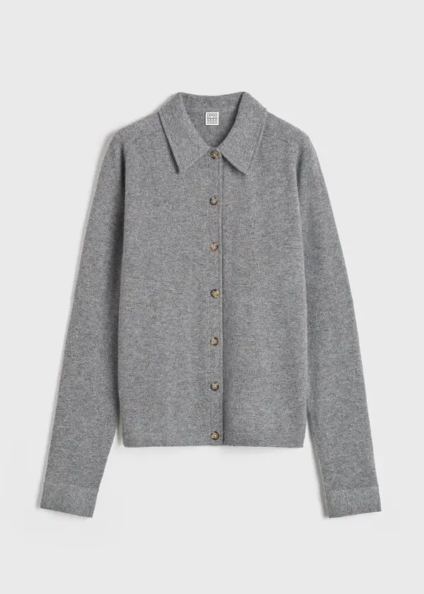 TOTEME Raglan-sleeve Cashmere Cardigan - Grey