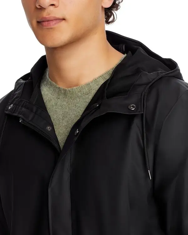 Rains Fishtail Hooded Rain Jacket - Black