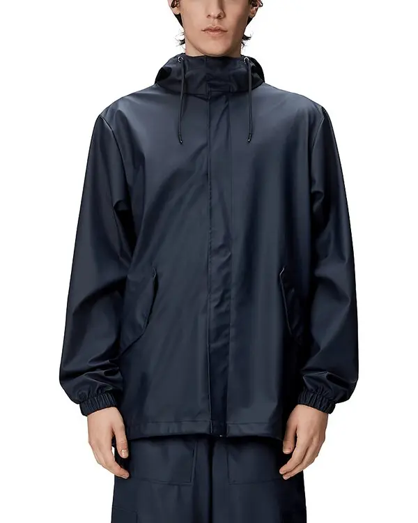 Rains Fishtail Hooded Rain Jacket - Navy