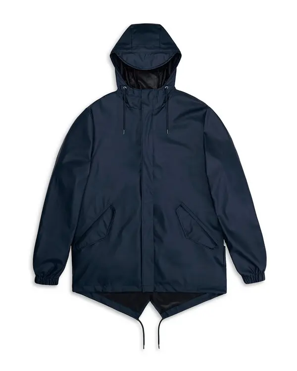 Rains Fishtail Hooded Rain Jacket - Navy