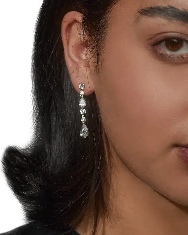 Nadri Halle Linear Drop Earrings - Gold