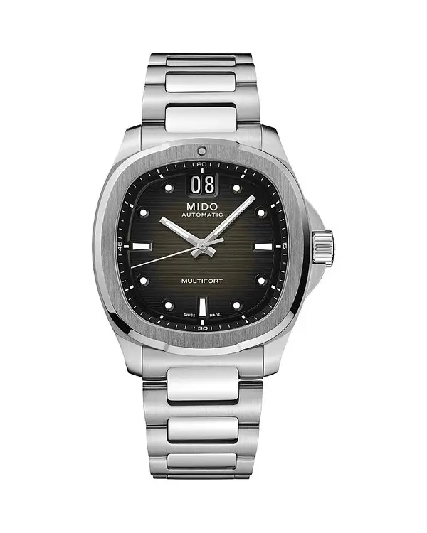 MIDO Multifort Tv Big Date 41mm Watch - Black/silver