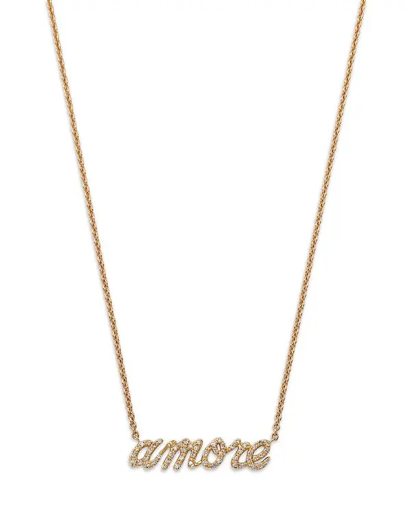 Bloomingdale'S Diamond Amore Pendant Necklace - Gold