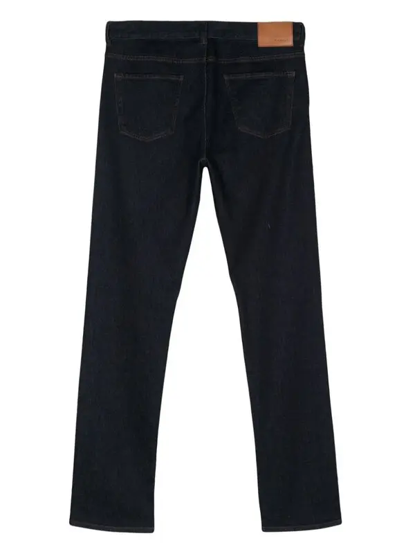 Canali Logo-patch Straight Jeans