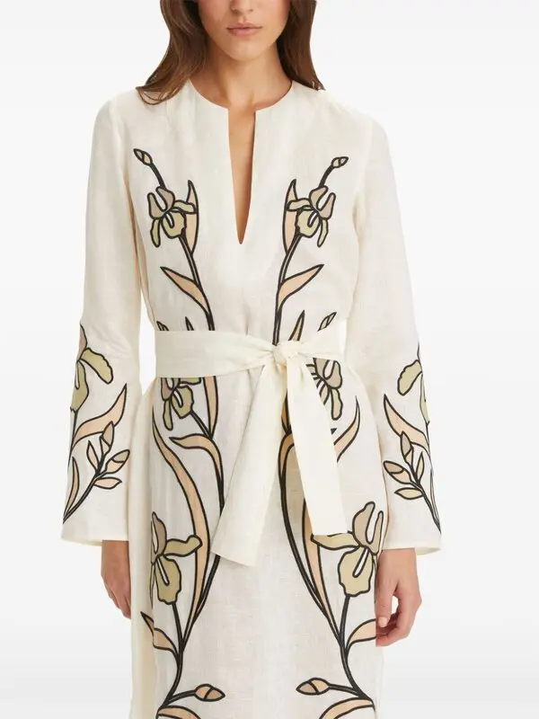 Tory Burch Linen Kaftan Dress In Neutrals - 82% Off | Editorialist