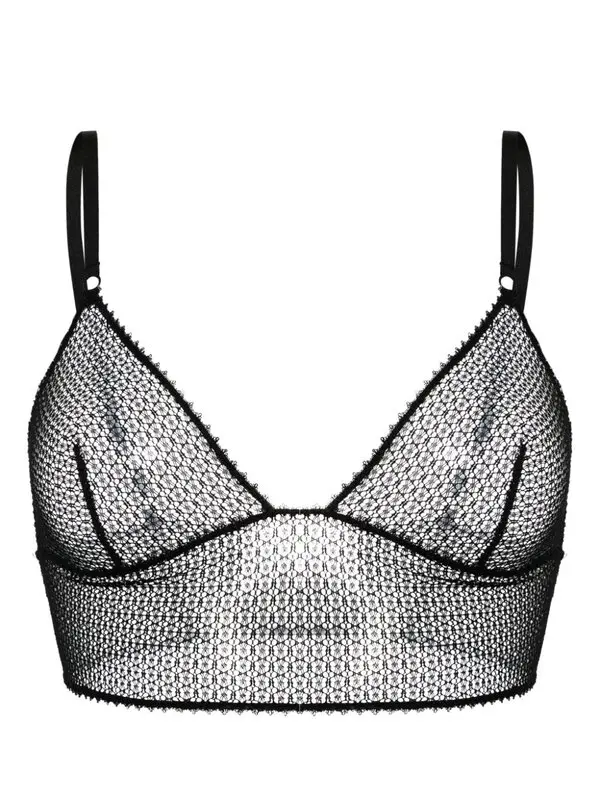 Kiki De Montparnasse Triangle-cup Crochet Bra - Black