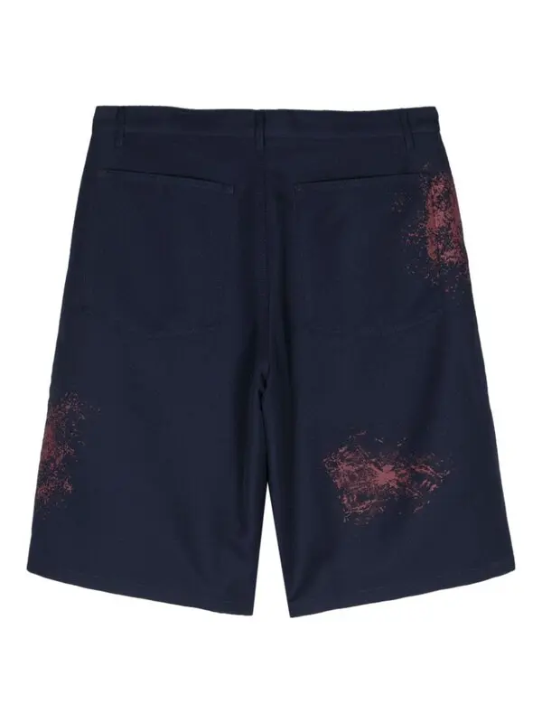 Comme Des Garçons Paint Splatter-detail Shorts