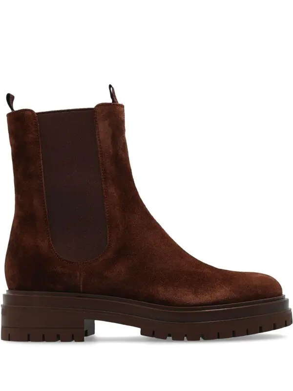 GIANVITO ROSSI Chester Elasticated-panels Boots - Brown