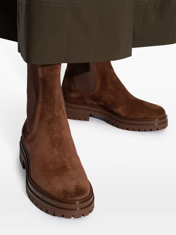 GIANVITO ROSSI Chester Elasticated-panels Boots - Brown