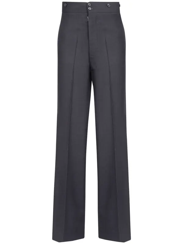 MAISON MARGIELA Barathea Wool Trousers - Black