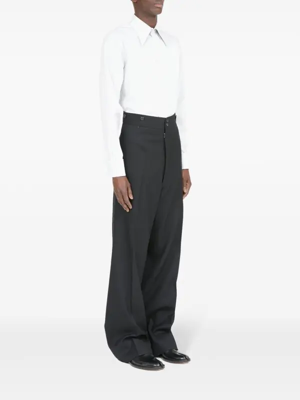 MAISON MARGIELA Barathea Wool Trousers - Black