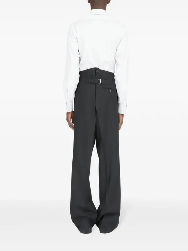 MAISON MARGIELA Barathea Wool Trousers - Black
