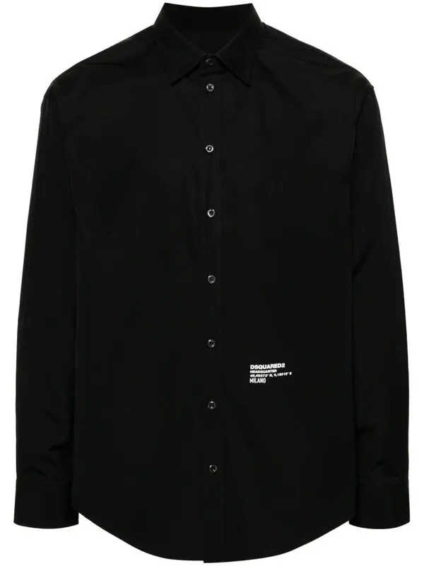 Dsquared2 Logo Print Poplin Shirt