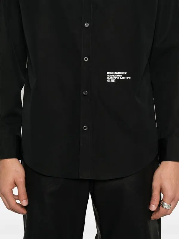 Dsquared2 Logo Print Poplin Shirt