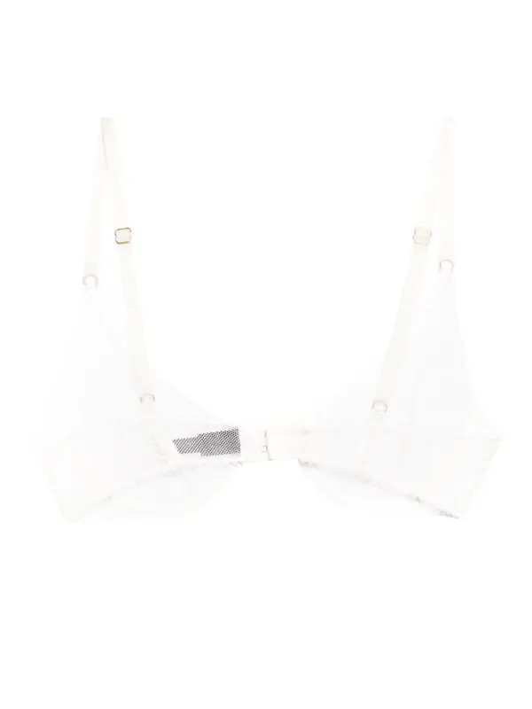 Kiki De Montparnasse Crochet Demi Bra - White
