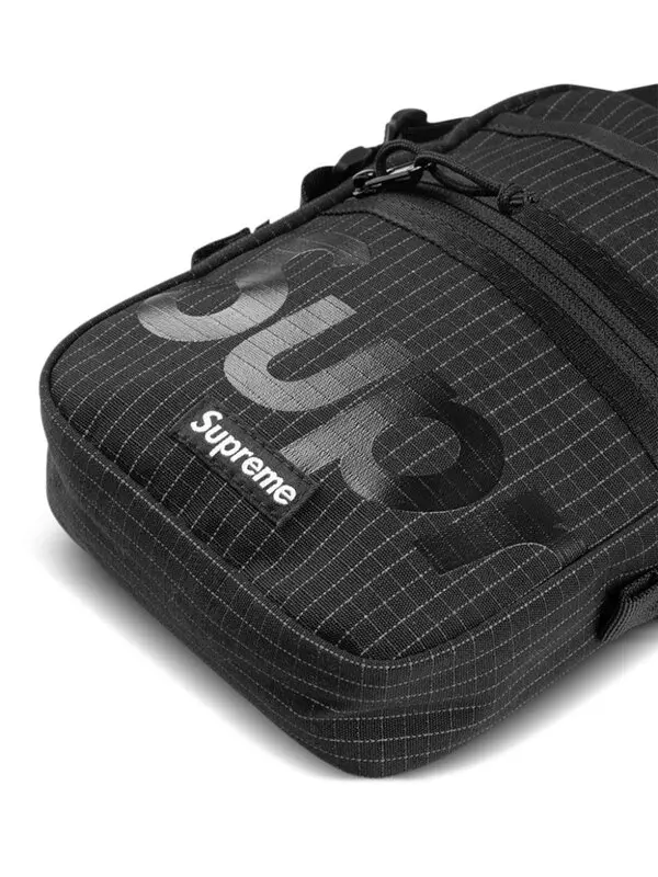 Supreme Logo-Print Shoulder Bag - Black | Editorialist