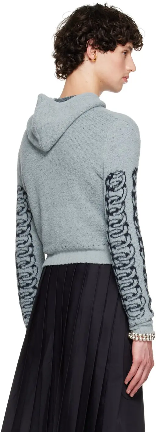Chopova Lowena Blue Knot Eye カーディガン Chopova Lowena Bleu Knot Eye Cardigan - Blue | Editorialist
