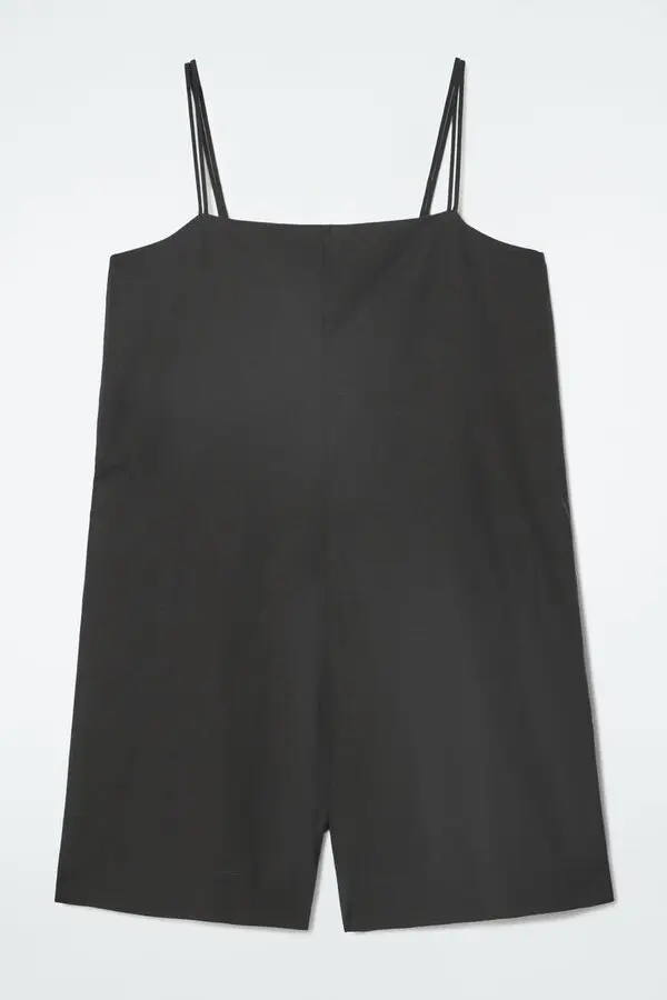 Cos Square-neck Romper - Black