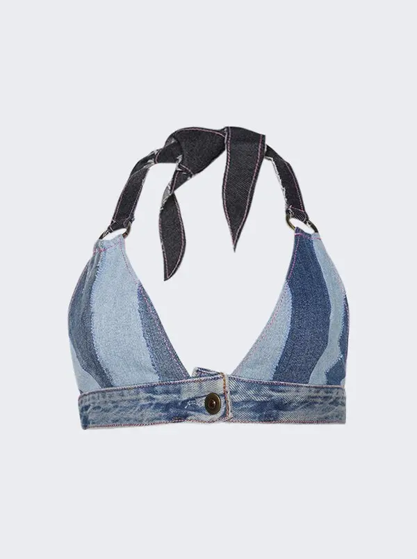 MOMMA'S BLUES Mia Bra Upcycled Denim - Blue