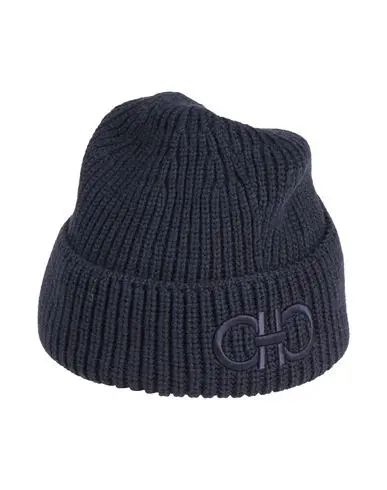 FERRAGAMO Wool Beanie - Navy