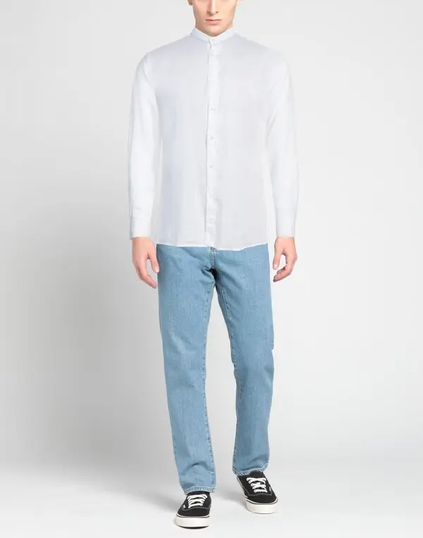 LIU •JO MAN Shirt Size Linen - White