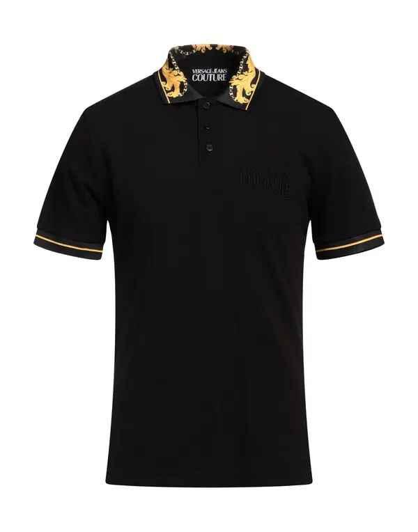 Versace Polo Shirt Size Cotton - Black