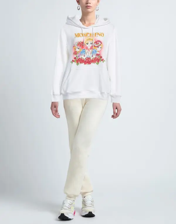 Moschino Cotton French Terry Hoodie With Graphic Print