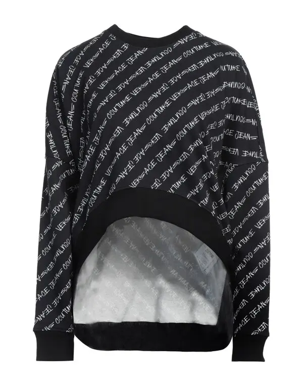 Versace Cotton-elastane Sweatshirt With Logo Print